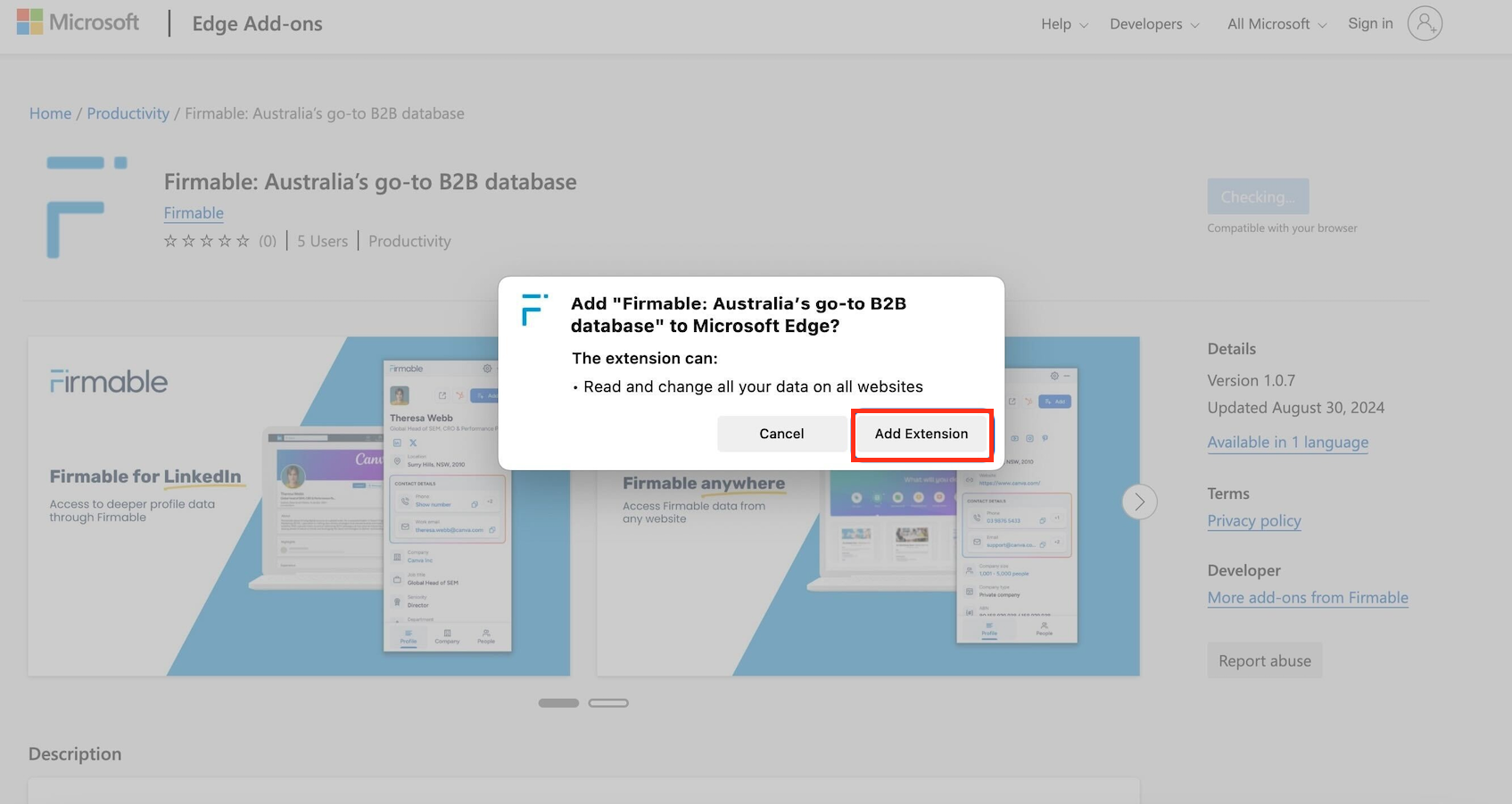 How to set up the Edge extension